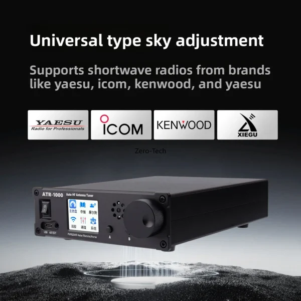 ATR-1000 1000W Automatic Antenna Tuner – 1.8-30MHz HF Shortwave Tuner ...