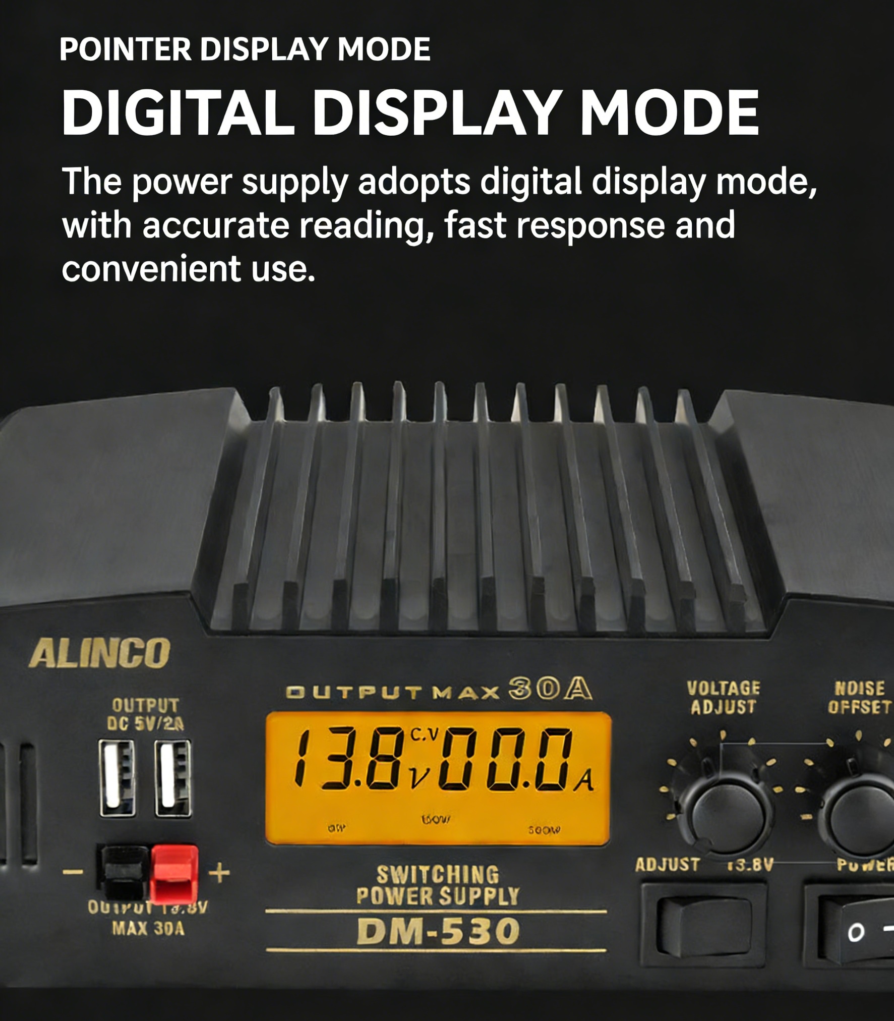 Alinco DM-530 30A 13.8V DC Power Supply - Mobile Base Shortwave Radio ...